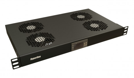 Купить Hyperline TRFA-WB-MICR-4F-RAL9004 Модуль вентиляторный 19", 1U ...