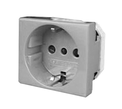 Купить розетку 2К+3, DKC / ДКС 45025 со шторками, 16А, 250В, серая, 2М ...